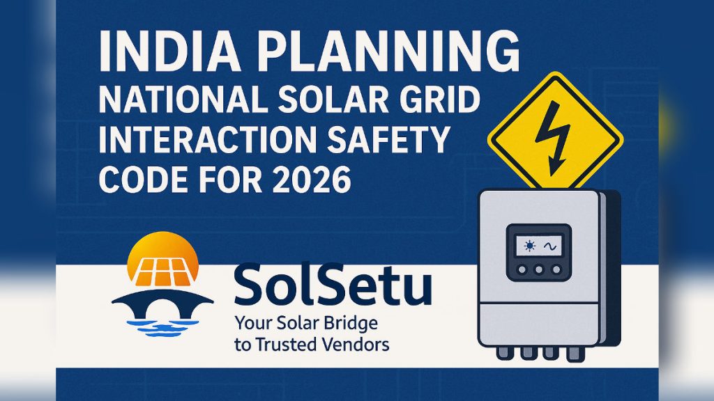 India Planning National Solar Grid Interaction Safety Code for 2026 to ...