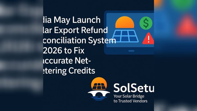 India May Launch Solar Export Refund Reconciliation System in 2026 to ...